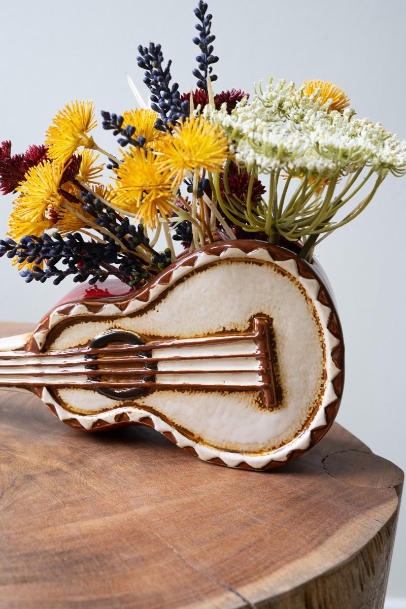 Ceramic Guitar Planter – Unique Musical Home Décor for Your Plants ...